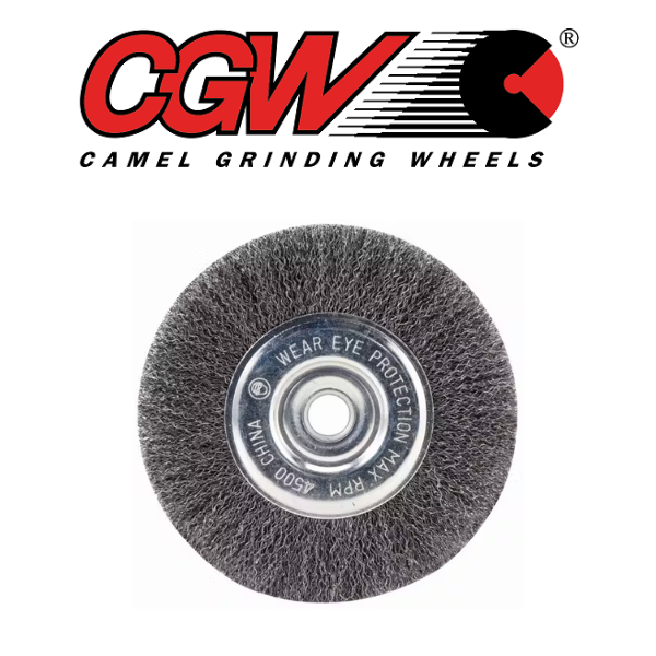 6" x 5/8" Crimped Steel Wire Wheel - CGW 60665 — Cutting Tool Pickers