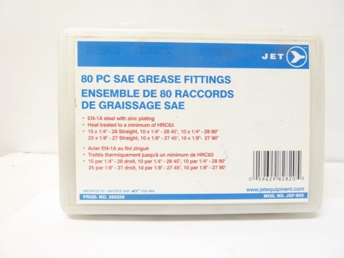80pc SAE Grease Fitting Kit - JET — Cutting Tool Pickers