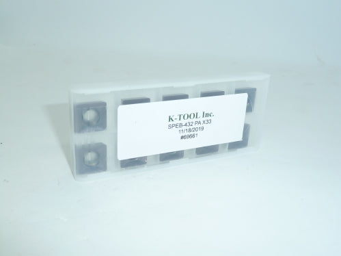 SPEB432PA X33 Carbide Insert - K-Tool 69661 — Cutting Tool Pickers