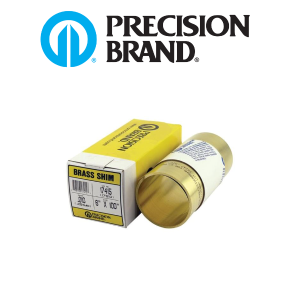 .003" 6" x 100" Brass Shim Roll - Precision Brand 17240 — Cutting Tool ...