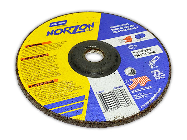 7" x 1/4" x 7/8" Grinding Wheel - Norton 17880 — Cutting Tool Pickers
