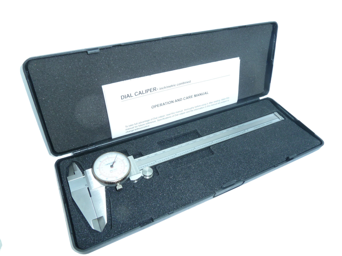 8"/200mm Dual Needle Precision Inch/Metric Dial Caliper - Accusize P92 ...