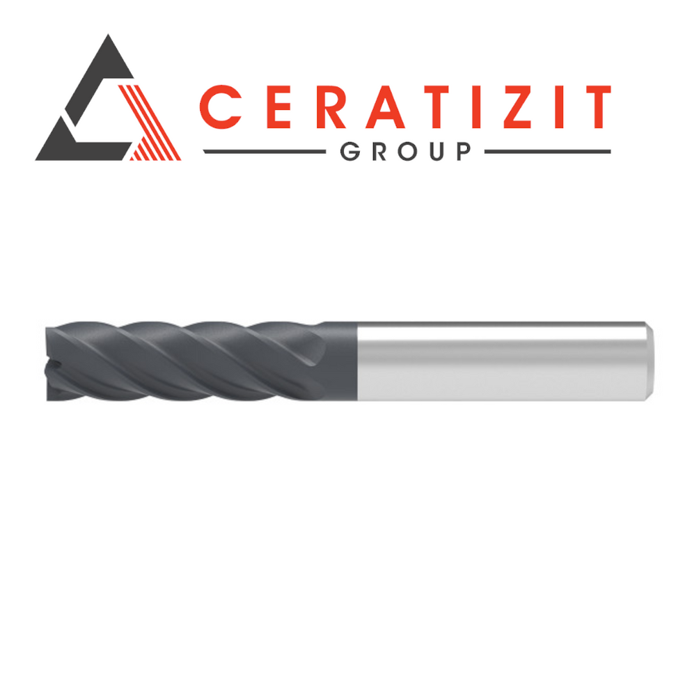 1/2" 4 Flute Variable Flute Long Series (.030" Rad) Carbide End Mill ...